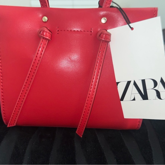 Zara | Bags | Zara Red Mini Bag With Glossy Finish | Poshmark